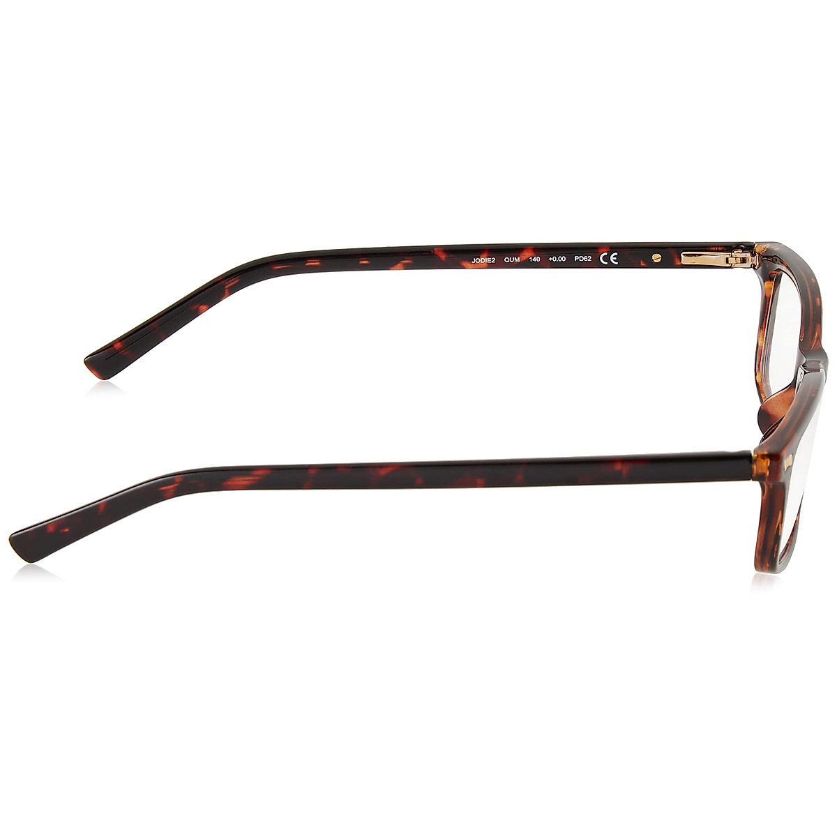 Kate Spade New York Women's Kate Spade Female Optical Style Jodie2 Rectangular Reading Glasses, Dark Havana Gold/Demo Lens, 50mm, 16mm + 1.5