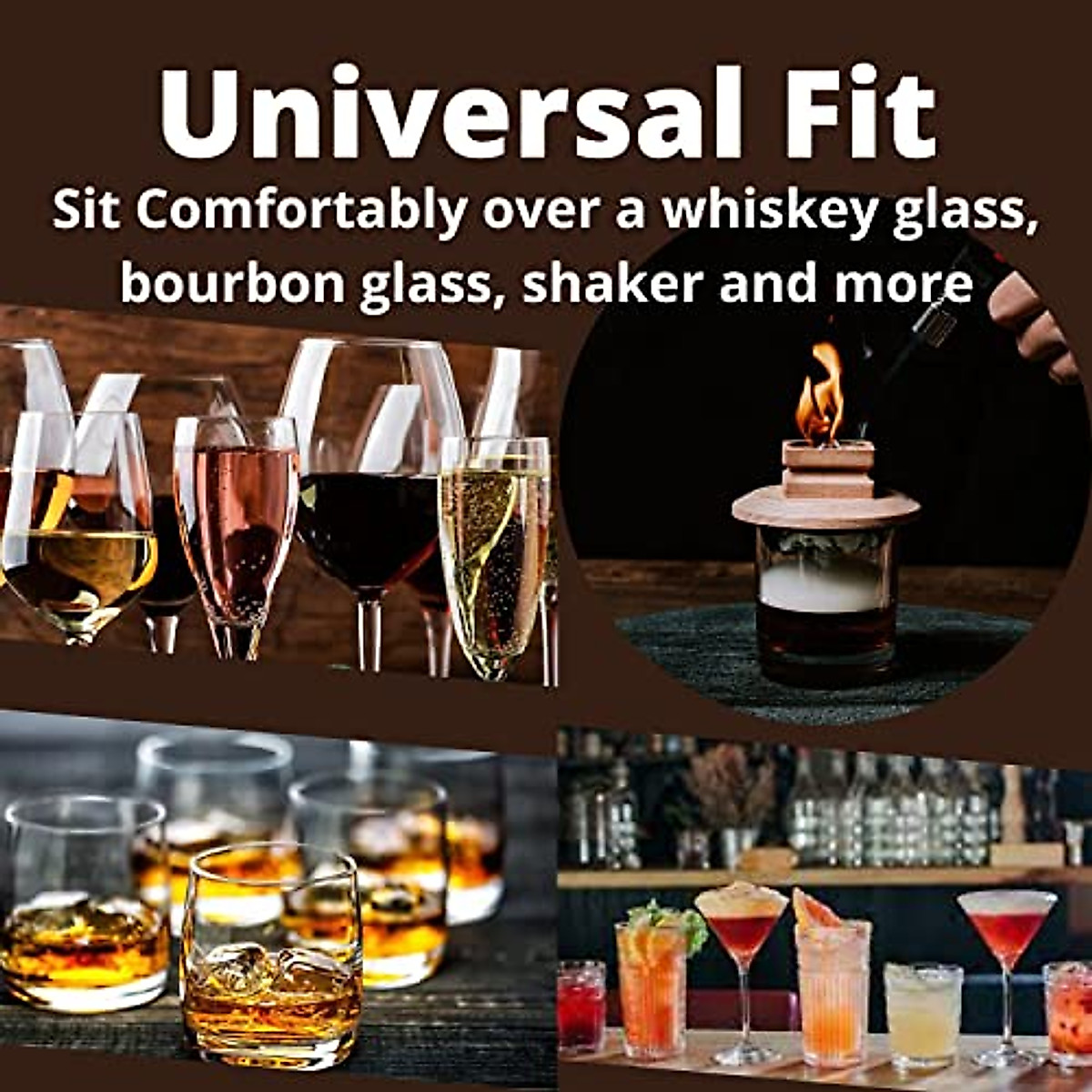 Chill Out Cocktail Smoker Kit with 6 Flavoured Wood Chips | Old Fashioned Bourbon and Whiskey Smoker Infuser Kit | Smoker for Cocktails, Meat, Cheese & More | Gifts for Men