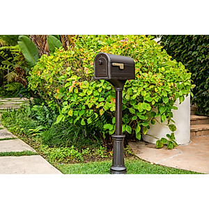 Architectural Mailboxes 7980RZ Roxbury Kit Mailbox, Rubbed Bronze