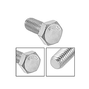 L-A M4 Hex Bolt M4-0.7 x 30mm UNC Hex Head Screw Bolts A2-70(304) Stainless Steel Fully Threaded Hex Tap Bolts (20 Pcs)