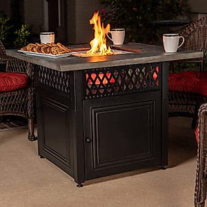 Endless Summer DualHeat Dakota Fire Pit | Dual Heat 2 in 1 Propane Fire Pit & Outdoor Heater | 41,000 Total Combined BTU | 38" Dual Heating Patio Fire Pit | Outdoor Fire Table & Heater