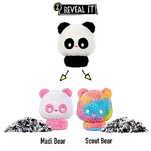 Fluffie Stuffiez Panda Large Collectible Feature Plush 11" - Surprise Reveal Unboxing with Huggable ASMR Fidget DIY Fur Pulling, Ultra Soft Fluff