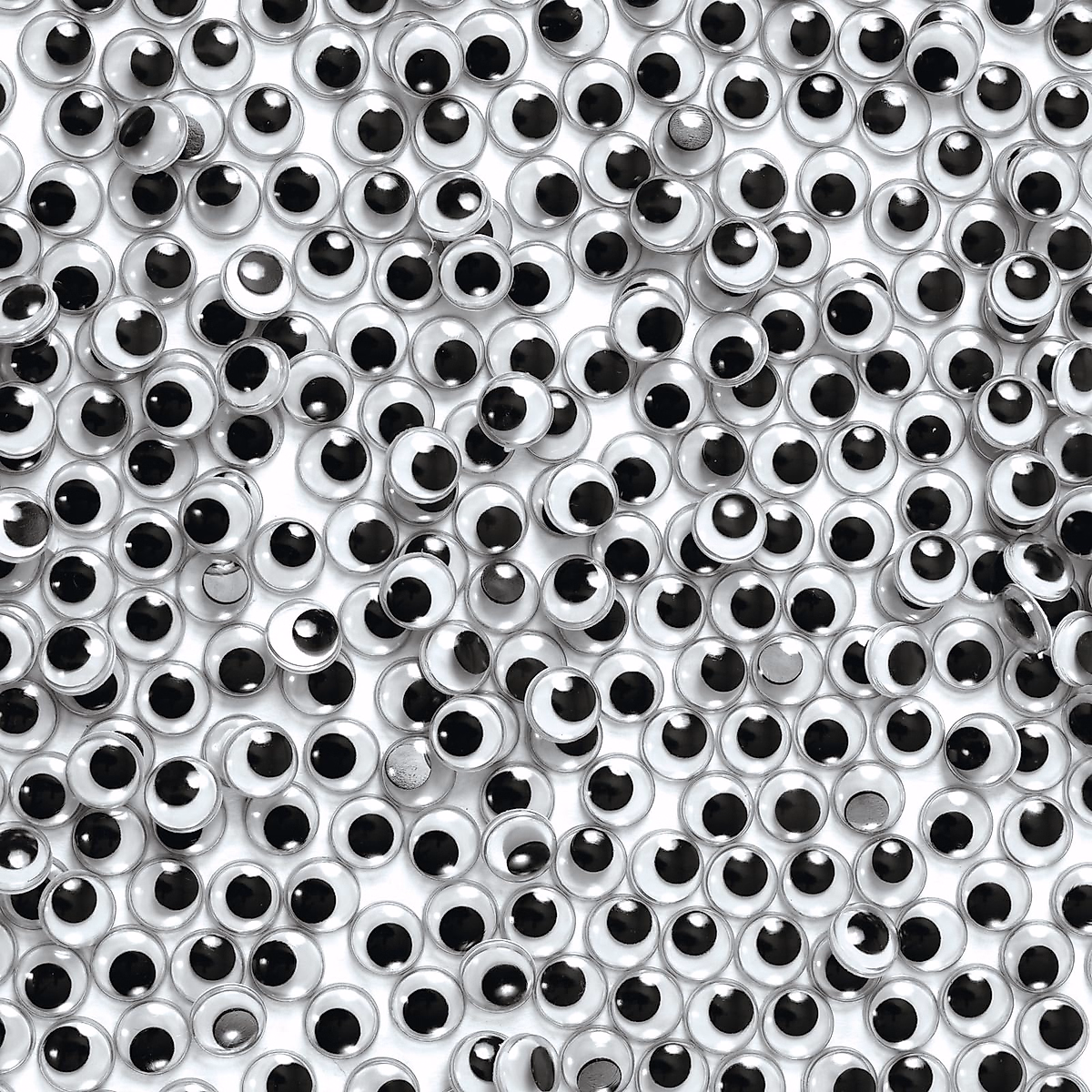 Colorations Wiggly Googly Eyes, Best-Seller, Value Pack with Storage, Regular, Black & White, Arts & Crafts, for Kids