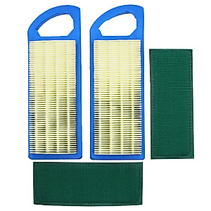 697153 Air Filter For BS 698083 794422 795115 697014 697015 Compatible With John Deere GY20573 Craftsman LT2000 LT1000 Lawn Mower Air Cleaner (2 Pack)