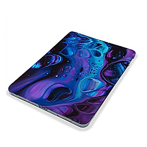 Kawaii Purple Blue Liquid Art case Compatible with iPad Mini Air Pro 7.9 8.3 9.7 10.2 10.9 11 12.9 inch Pattern Cover New 2022 2021 Trifold Stand 3 4 5 6 7 8 9 Generation 385 (9.7" 5/6 gen)