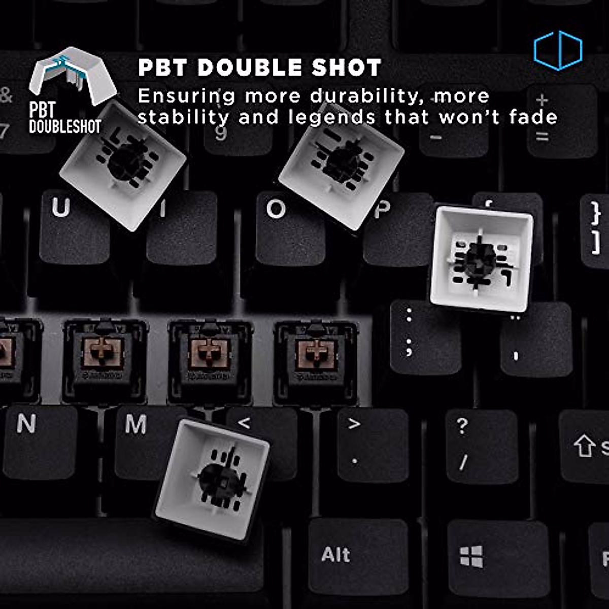 ikbc CD108 V2 Mechanical Keyboard, Cherry MX Silent Red Switch, Full Size with Mistel PBT Keycaps, Windows/Mac