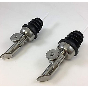 Weighted Stainless-Steel Flip Top Lid Liquor Wine Free Flow Bottle Pourer Dispenser Olive Oil Pour Spouts (48)