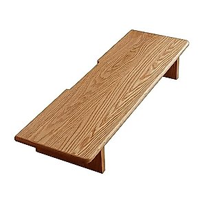 NOODCO Large Solid Wood Monitor Stand Riser Ergonomic Modern Long Computer Monitor Shelf Heavy Duty Oak Desktop Riser Desk Laptop Stand Printer Stand Organization Home Office (Size : 80cm)