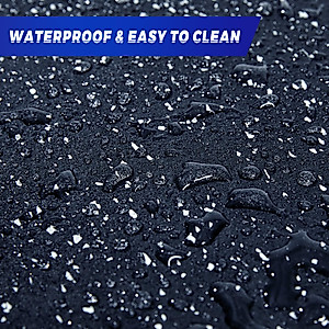 SUPERJARE 6 Tiles Equipment Flooring Mat for Floor Workout Exercise Home Gym with Heavy Duty Rubber Top, Interlocking Rubber , 24" x 24" (24 sqft), 0.56 Inch Thick