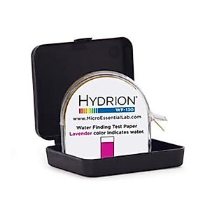 Micro Essential Lab WF-130 Hydrion Water Finding Test Paper Finds Water Present in Gasoline and Solvents, Pack of 10
