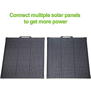 LensunSolar Innovative 55W 12V Solar Panel with Kickstand, Lightweight, Waterproof, Super Thin for RV Campers Power Station Camping, Only 4.4 lbs/2kgs