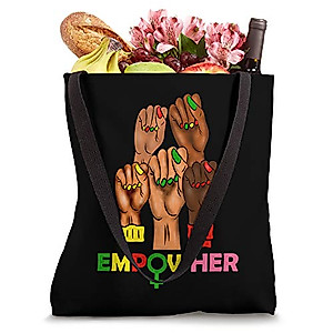 Black Woman Nails African American Black History Month Tote Bag