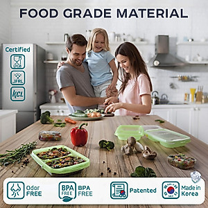 Freezer Food Trays Cubes - Stock Storage Freeze Cup Cubes with Leakproof Lids 6 piece (3 Trays + 3 Lids) - Freezer Portion Containers - Soup Meal Ice Cube Portion Trays with Cube Lids