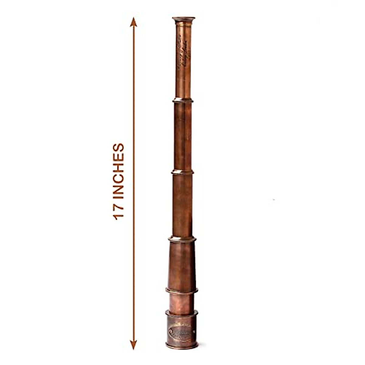 Vintage 1915 Retro Sailor Marine Telescope Copper Antique Royal Navy telescopes Wooden Box Glass Cover