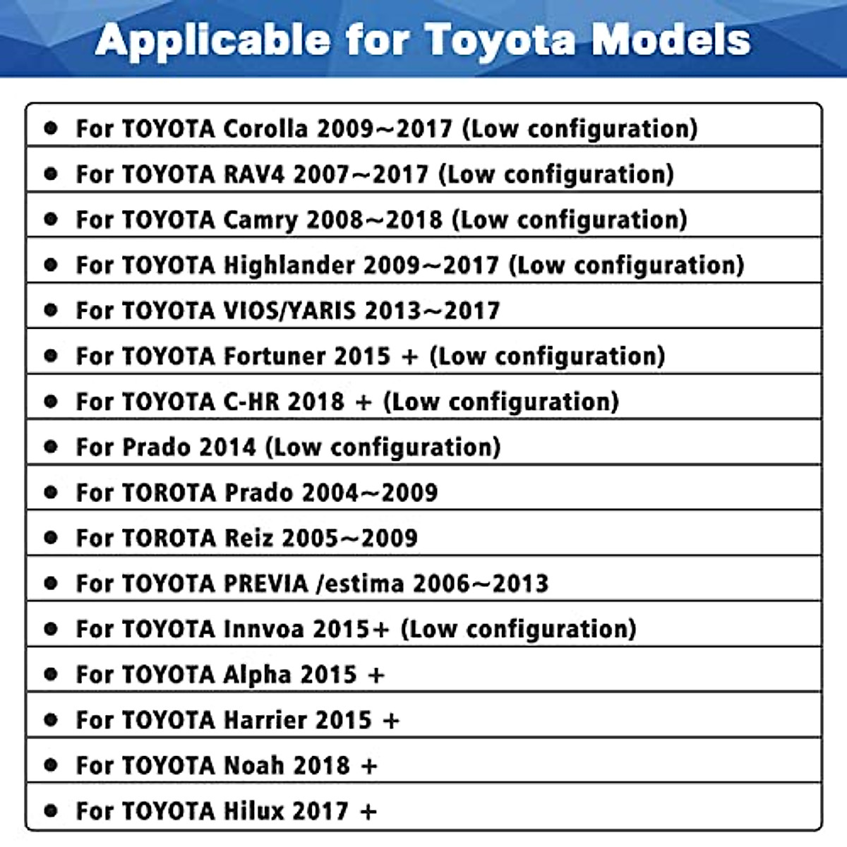 for Toyota Radio Wiring Harness Adapter - Android Car Stereo Radio Wiring Harness with CANBUS USB SWC Reversing Input
