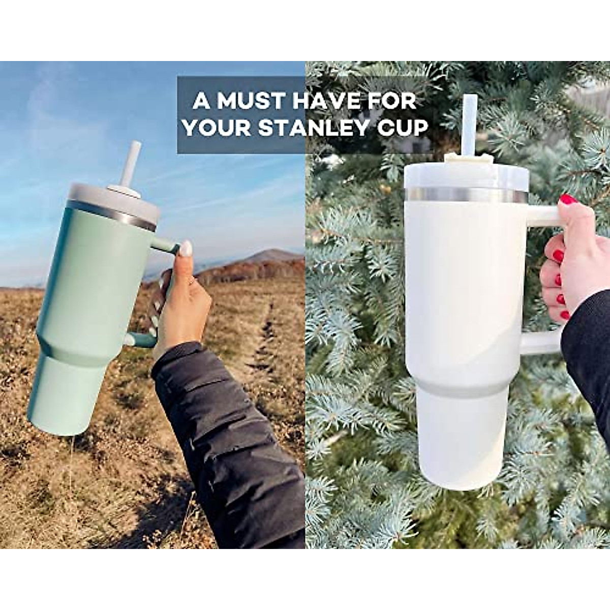 6-Pack Replacement Straw for Stanley Cup Adventure Travel Tumbler 40 oz 30 oz 20 oz Quencher, Accessories Straws for Stanley 40 oz Tumbler with Handle