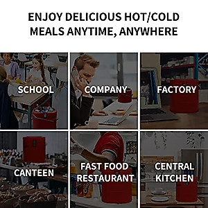 Plieren Insulated Soup Container Commercial Food Warmer for Hot or Cold Food, 2.5 Gallon Hot Box for Catering, Food Cooler with 4 Buckles, Handles, & Spoon, Soup Carrier for Restaurant, Canteen, Home