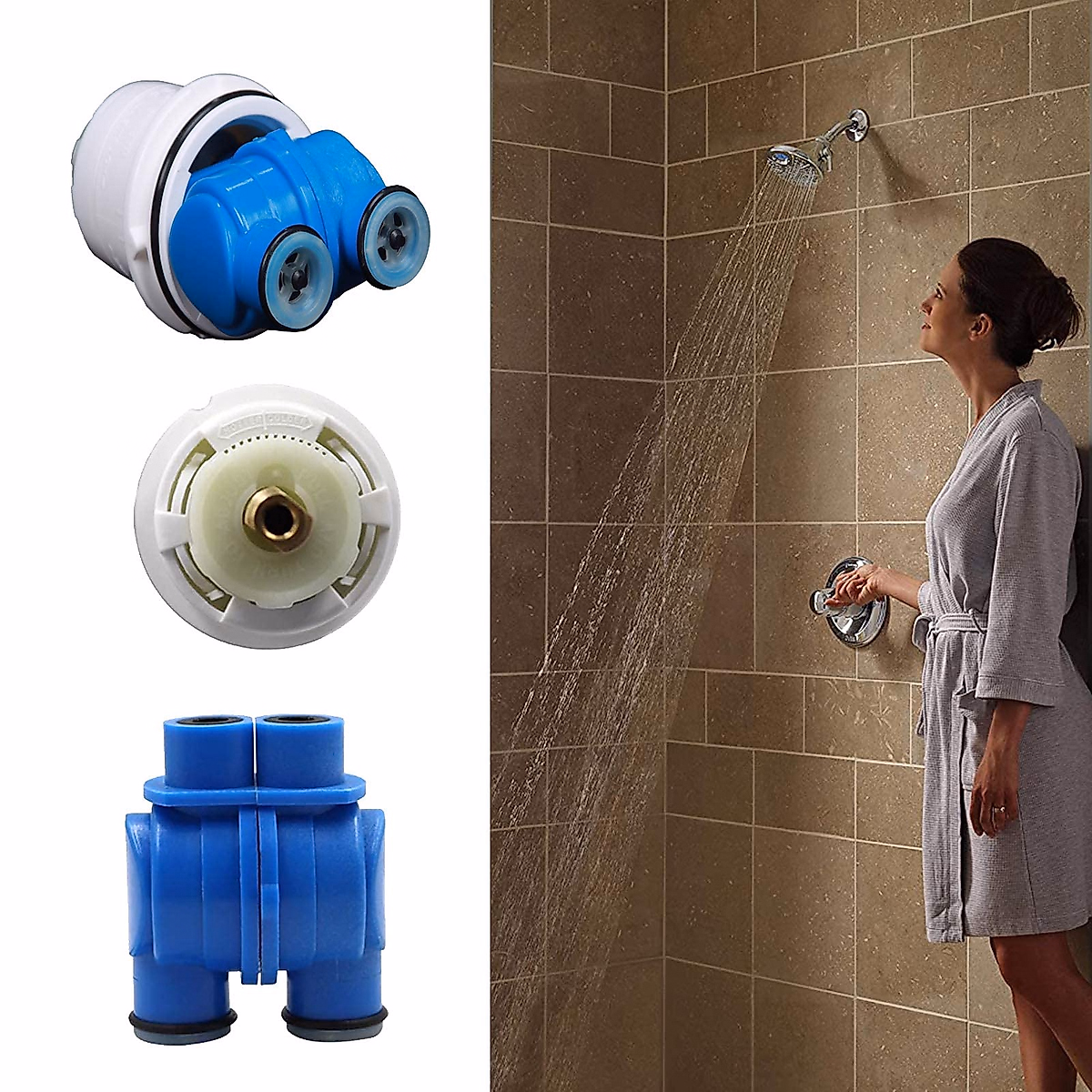 RP19804 Delta Shower Cartridge 1300/1400 Series Shower Replacement, Spool Assembly, Single Handle Universal Spool Repair Kit for (1993-2007) Monitor Spool(1 Pack)