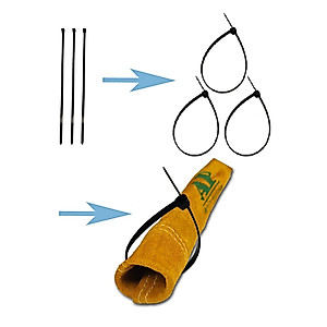 AllyProtect 23 ft Torch Lead Cover Flame Resistant Split Cowhide Leather TIG MIG Cable Sleeves Cover with Hook Loop Closure Golden