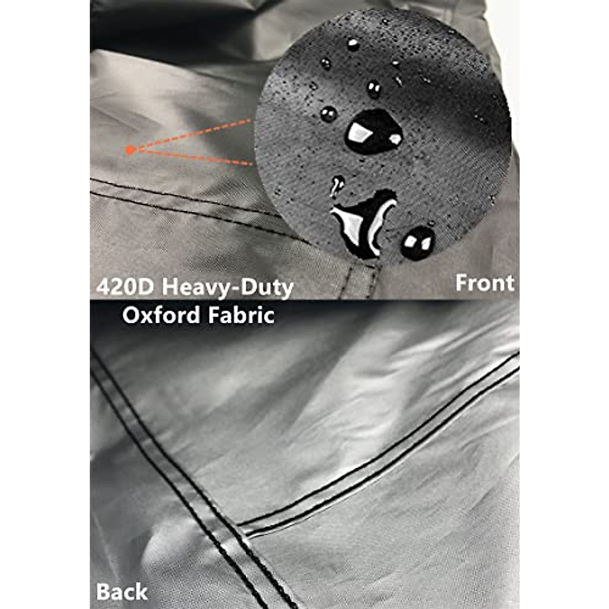 Patio Furniture Set Cover 95" L x 64" W x 39" H and Round Fire Pit Cover 30"x12", Heavy Duty Outdoor Full Coverage Patio Cover, Waterproof, Windproof, Dustproof and Anti UV, Suitable for All Seasons