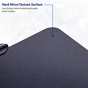 Large RGB LED Gaming Mouse Pad Hard Micro Texture Surface -7 Light Up Modes - Mouse Bungee Cable Manager Holder Attachment - PC; Mac; Linux