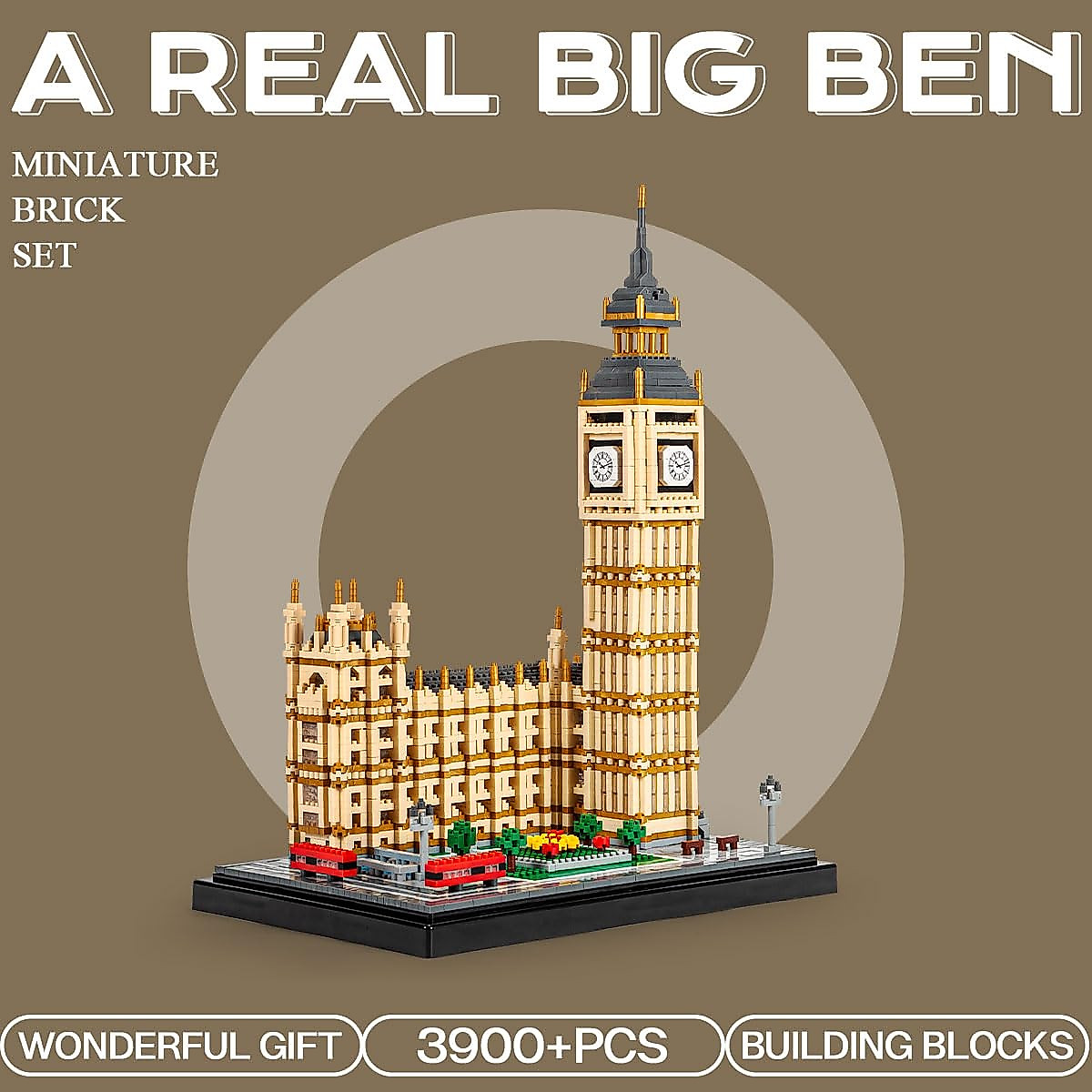 NeoLeo Real Big Ben Micro Building Blocks Set (3900+PCS) - World Famous Architectural Model Toys Gifts for Kid and Adult