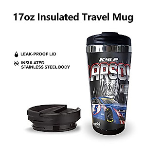 MYUZVIZ 5 Kyle Larson Portable Coffee Mug 16 (oz) Cocoa Mug Stainless Steel Insulation Mug Waterproof Insulation Easy Carry Reusable Travel Mug