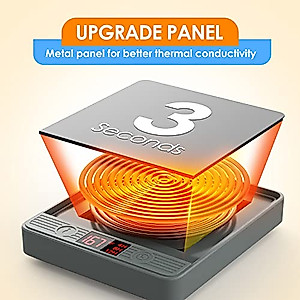 Coffee Mug Warmer with Anti-Scald Pad, 3-Temp Settings and Auto Shut Off - Smart Coffee Cup Warmer, Electric Beverage Warmer for Desk and Home Use, Perfect for Heating Coffee, Tea, Milk, Candle Wax