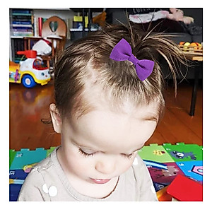 Baby Hair Ties With Bows - 40Piece 2Inch Small Elastic Hair Ties For Girls Ponytail Holders Toddler Hair Accessories For Girls