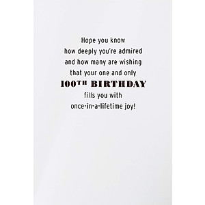 Greeting Card Today We Celebrate Your Amazing Journey and The Incredible Person You Are - Happy 100th Birthday 100 Years Old Milestone