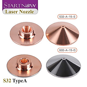 Startnow Laser Cutting Nozzle for Raytools Empower Head D32mm Fiber Laser Nozzle Double Single Layer 1.0 1.2 1.5mm (S32-A-15-D 1 PCS, Caliber 1.0mm)