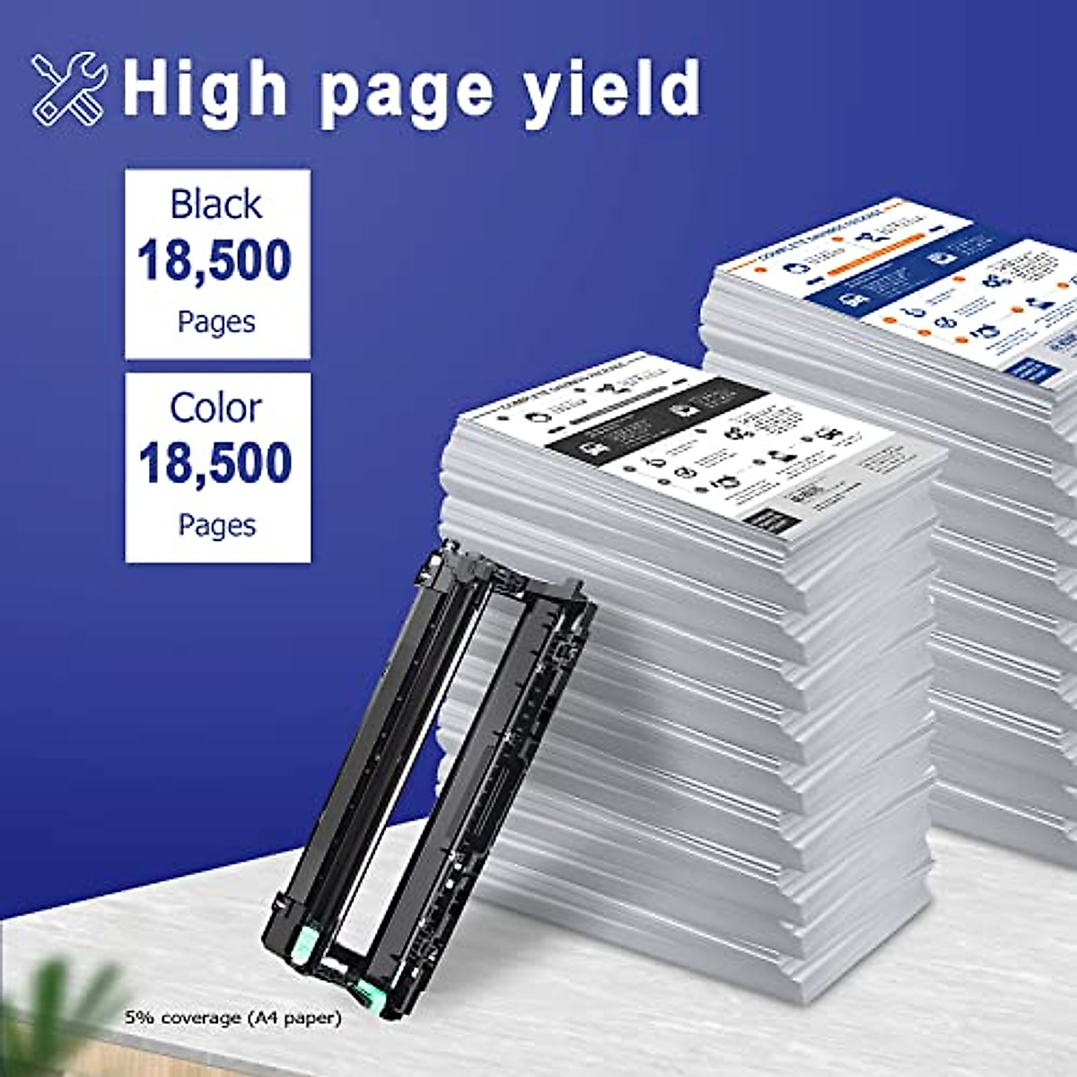 GULOYA Compatible Drum Unit Replacement for Brother DR223CL DR-223CL DR223 Compatible with MFC-L3770CDW, HL-3270CDW, HL-3290CDW, DCP-L3510CDW, DCP-L3550CDW Printer(2BK+1C+1M+1Y,5-Pack)