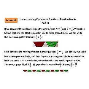 Developing Fractions Sense® A Class Set of 10 - Grade 3. A Concrete and Visual Introduction to Fractions. Includes 10 Student workbooks, 10 Sets of Fraction manipulatives, Teacher Set and Answer Key.