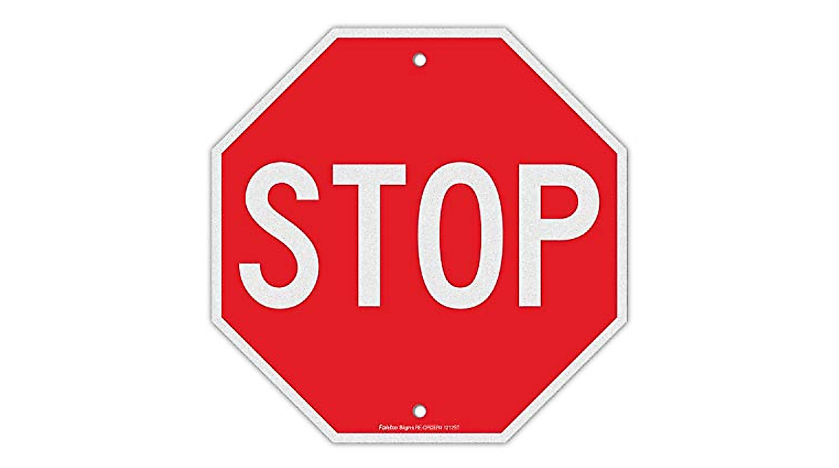 Durable Reflective Stop Sign - Easy Mount, Weather Resistant