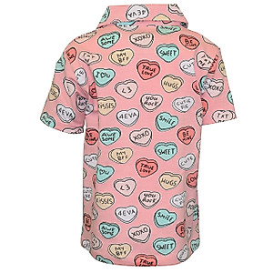 Unique Baby Boys Valentines Day Candy Hearts Polo Shirt (2t, Candy Hearts)