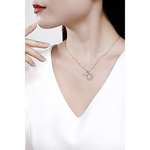 Presentski Pisces Constellation Zodiac Necklace Women Pendant Horoscope Sign Necklaces Birthday Jewelry for Daughter Sister