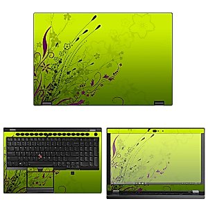 Decalrus - Protective Decal Floral Skin Sticker for Lenovo ThinkPad P53 (15.6" Screen) case Cover wrap LEthnkpd15_P53-65