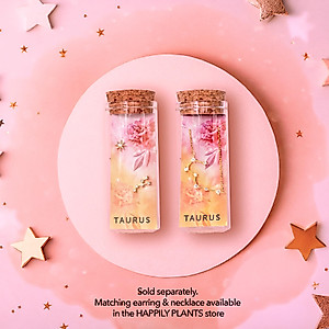 TAURUS 18k Gold Mismatched Stud Earring, Zodiac Star Stud Earrings Gift Set, Birthday Astrology Gifts for Women, Teens, Birth Flower (Taurus)