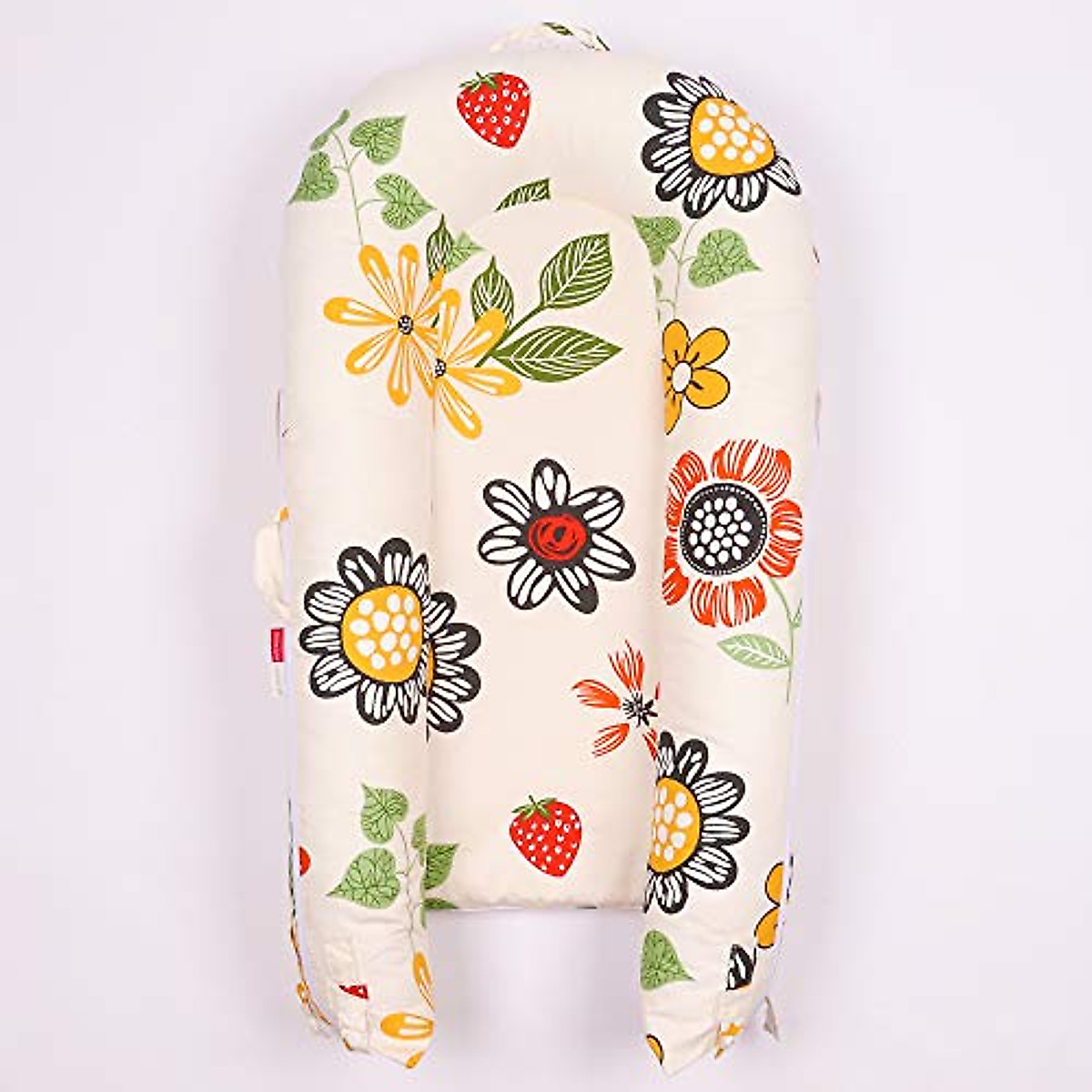 Baby Lounger Cover for Dockatot Deluxe + | Premium Quality Newborn Lounger Cover | 100% Cotton Hypoallergenic Extra Cover [Fits Deluxe+] (Cover Only) Floral