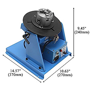 Hanchen Rotary Welding Positioner 0-90º 180mm Turntable Table Welder Positioner for Circle Welding 3.15" 80mm Chuck with CE Certificate