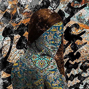 Love is blind wall art with Persian calligraphy wall art canvas prints for Persian home decoration 20x30 CM (8"x12")