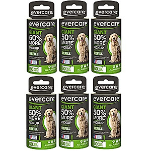 Evercare Giant PET Hair Roller REFILL - 6 Pack