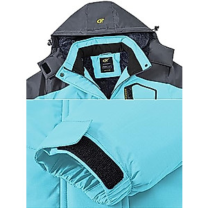 Pdbokew Women's Skiing Snowboarding Jackets Fleece Hood Mountain Snow Coat