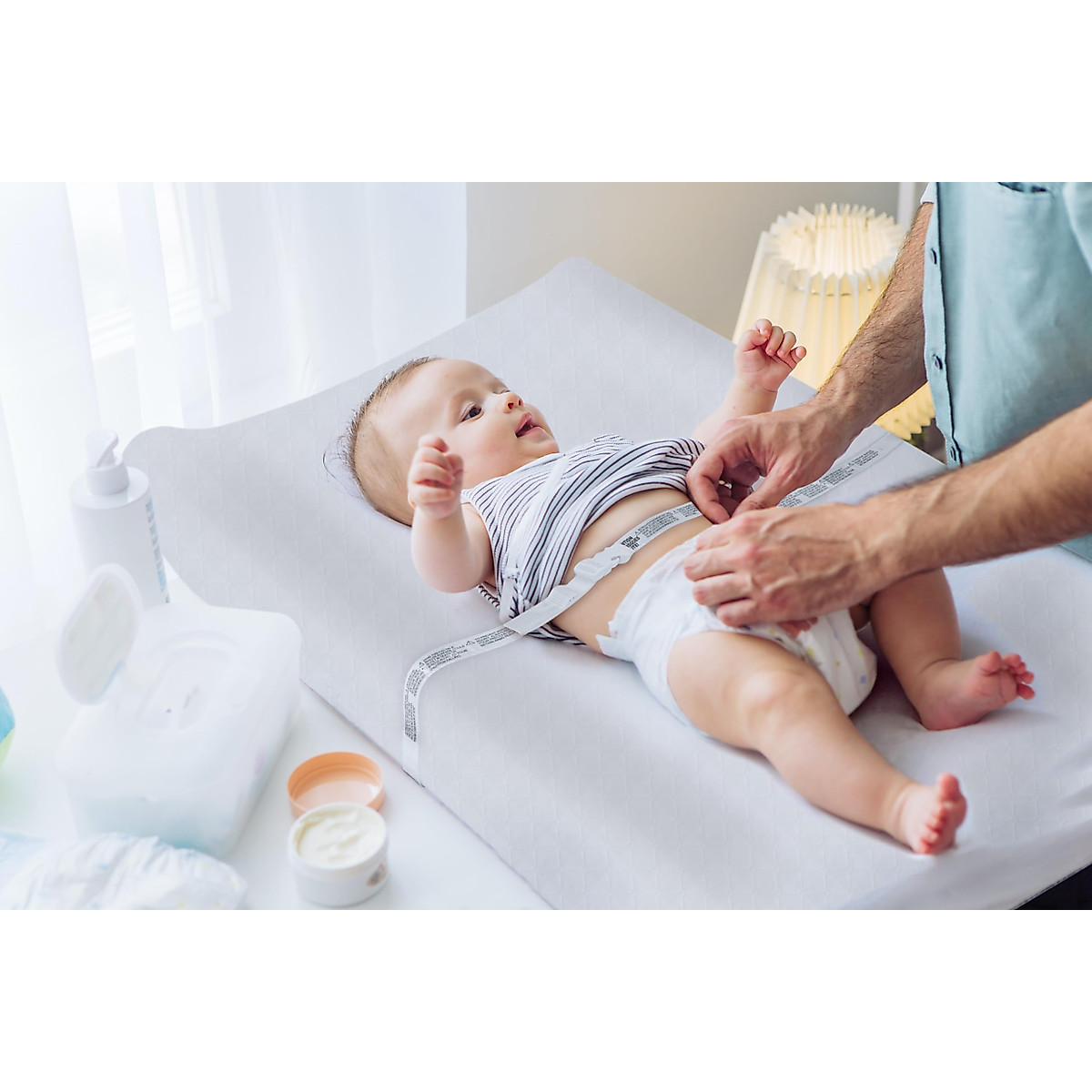 Delta Children Perry 3 Drawer Dresser with Changing Top, Moonstruck Grey