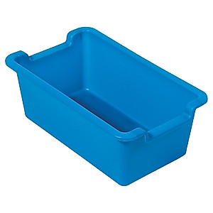 Deflecto Rectangular Storage Bin, 13.2” x 5” x 8”, Blue 6 Count