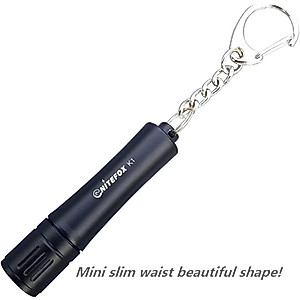 Nitefox Bright Keychain Flashlight K1,high Bright 150 lumens,as Small Flashlight Lantern Camp lamp Light,Waterproof Torch for EDC,Reading,Sleep,Dog Walking,Camping,Hiking (Black)