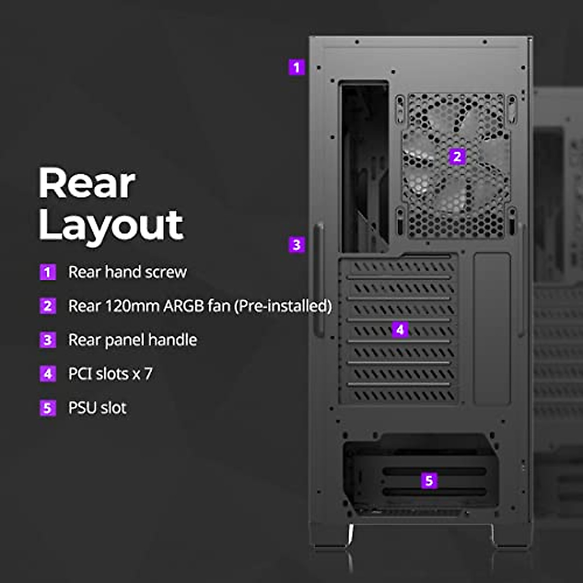 Zalman Z3 Iceberg ATX Mid Tower Gaming PC Case - 2 x 120mm ARGB Fans Preinstalled - Tempered Glass Side Panel - Support E-ATX, 2 x USB 3.0, Black