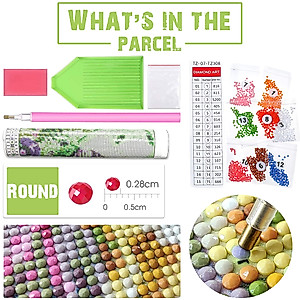 Kaliosy 5D DIY Diamond Art Painting by Number Kits Easter Lilies Crosses, Paint with Diamonds Arts Full Drill Mosaic Home Decor 30X40cm (X10760)