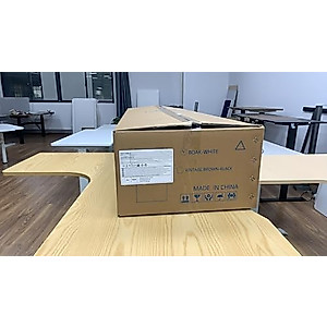 Suhapup Electric Height Adjustable Standing Desk, 59 L-Shaped Sit - Stand Desk for Work or Home Office Push Button Memory Settings Black Splice Board/Black Frame