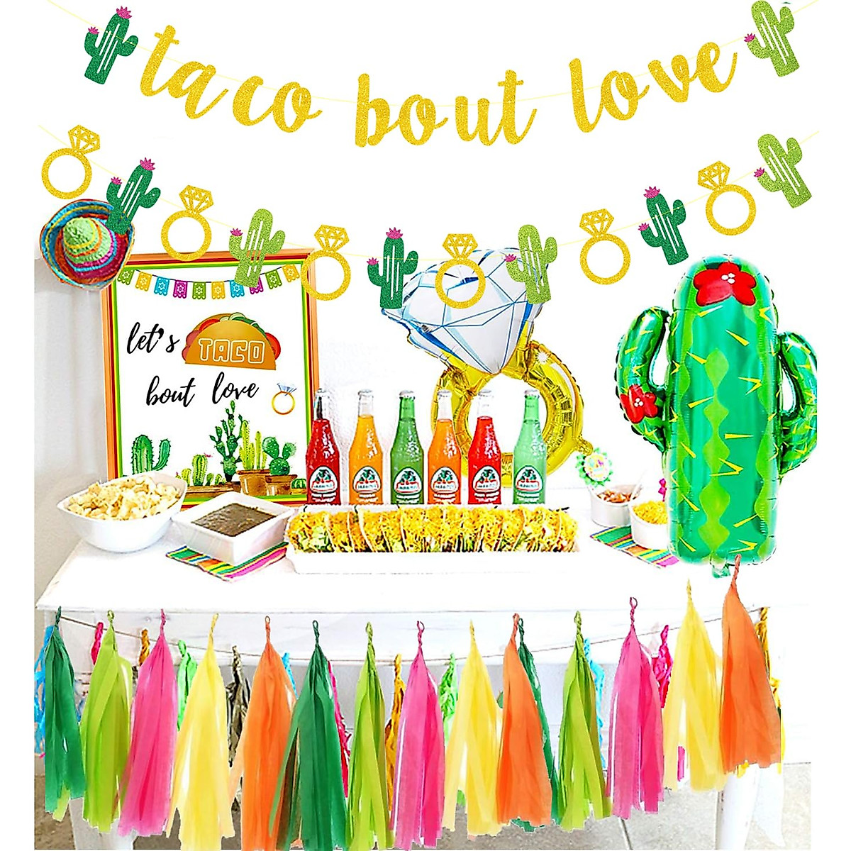 Final Fiesta Bachelorette Party Decorations Taco Bout Love Decorations Taco Bout Love Banner Fiesta Bridal Shower Mexican Fiesta Taco Bout Love Decorations